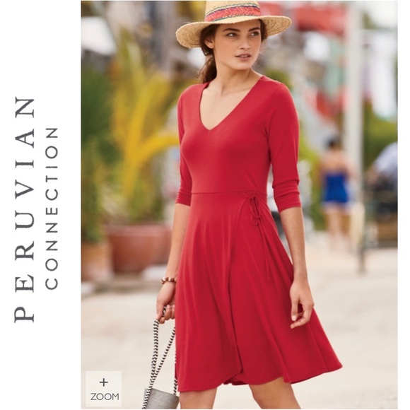 Peruvian Connection | Dresses | Peruvian Connection Crimson Adalie Red ...